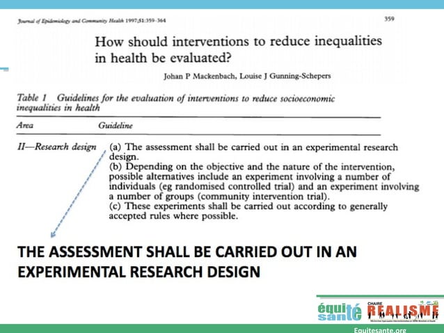 Realist Evaluation : some thoughts about the theoretical foundations | PPT