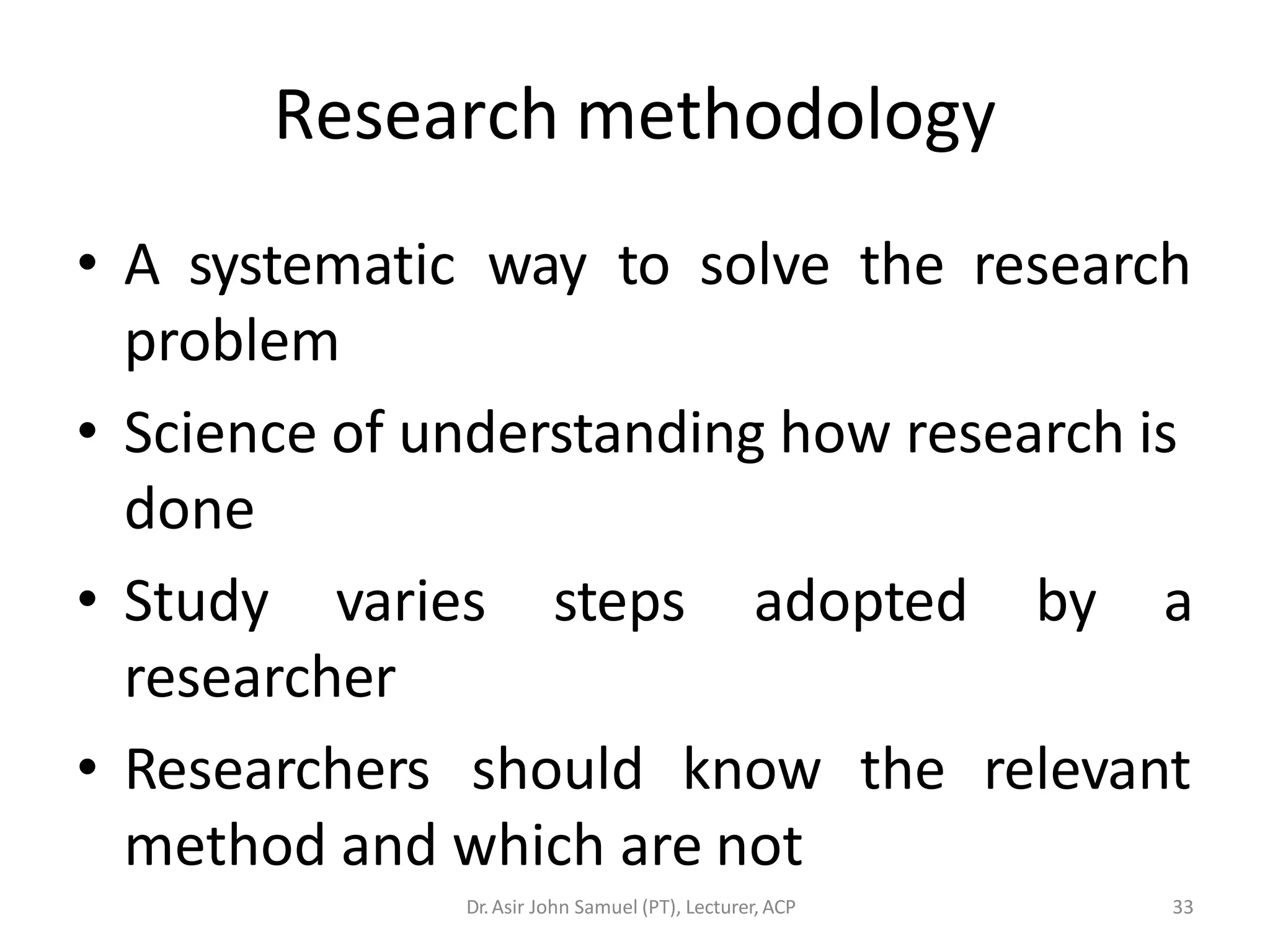 Introduction of Research Methodology | PPT