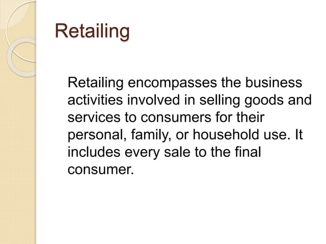 Introduction To Retail Management | PPTX