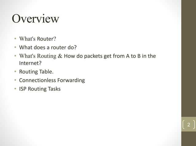 Internet Protocol Routing | PPT