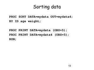 INTRODUCTION TO SAS | PPT