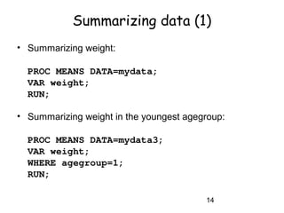INTRODUCTION TO SAS | PPT