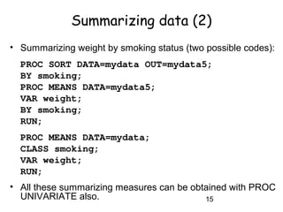 INTRODUCTION TO SAS | PPT