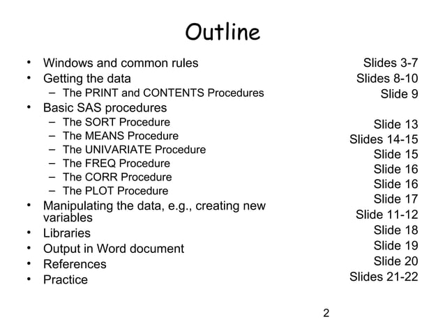 INTRODUCTION TO SAS | PPT | Programming Languages | Computing