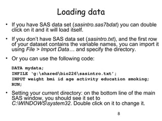 INTRODUCTION TO SAS | PPT