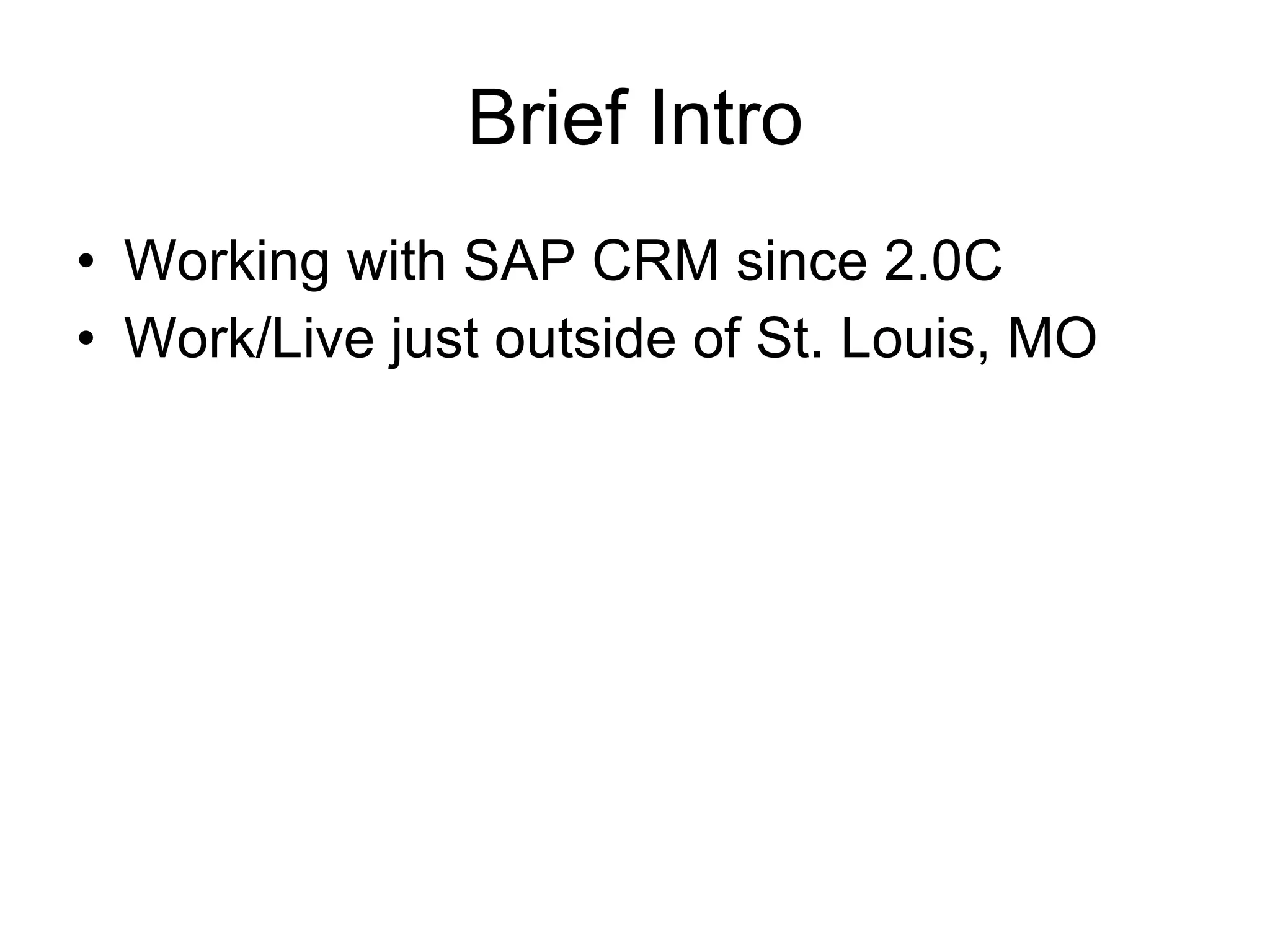 SAP Mentor - Stephen Johannes intro | PPT