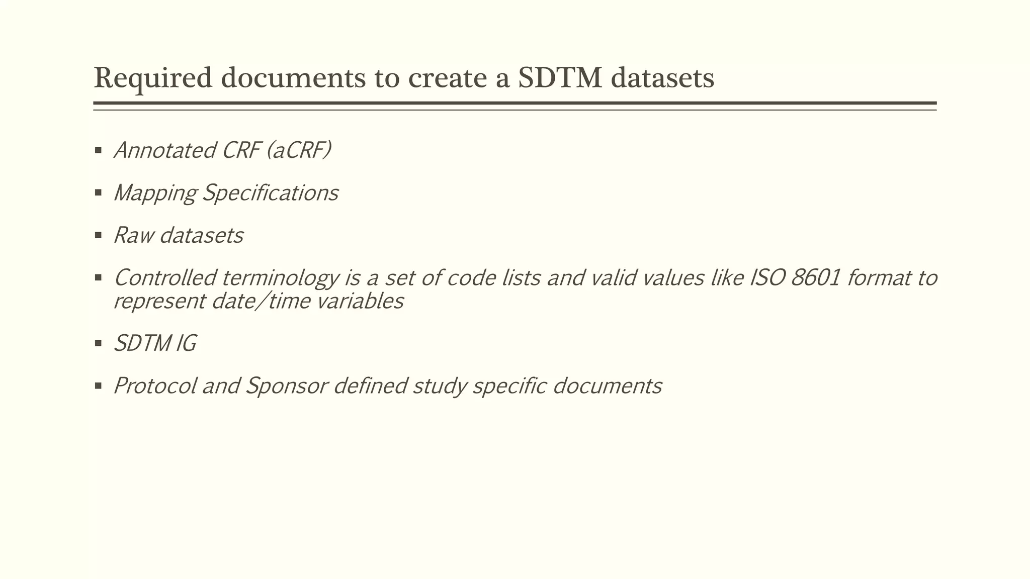 Introduction to SDTM | PPTX
