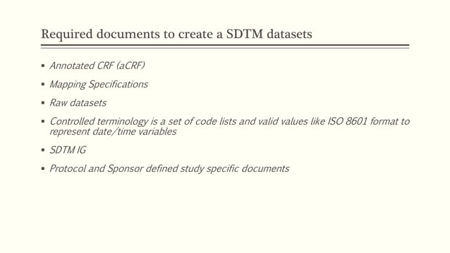 Introduction to SDTM | PPTX | Technology & Computing