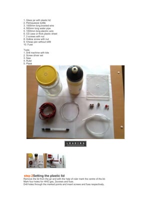 Intro separate hydrogen and oxygen from water through electrolysis | DOC