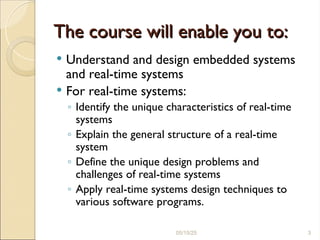 Embedded Systems Intro and Real Time Systems | PPT