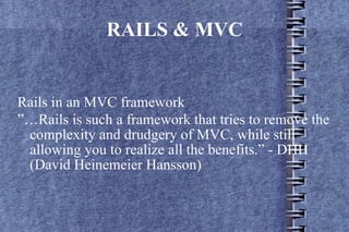 Introducing Ruby/MVC/RoR | PPT