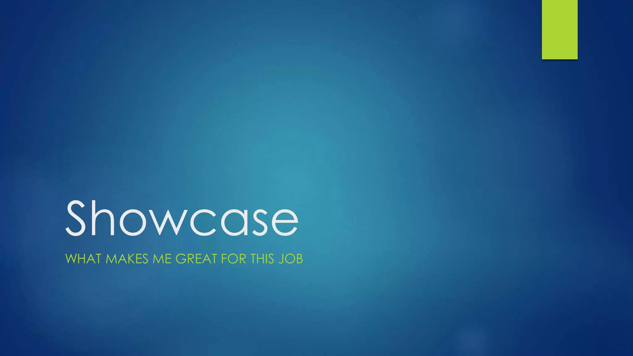 Showcasing Experience | PPTX