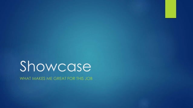 Showcasing Experience | PPT