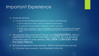 Showcasing Experience | PPTX