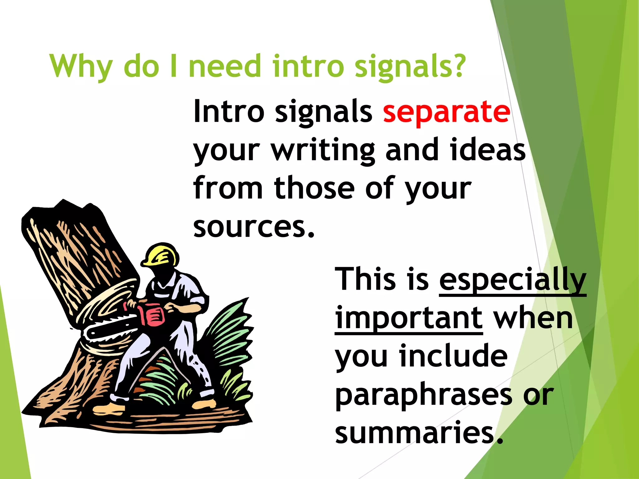 MLA Introductory Signals & Parenthetical Citations | PPTX