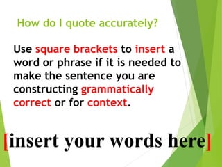 MLA Introductory Signals & Parenthetical Citations | PPTX