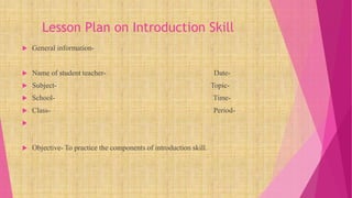 Introduction skill | PPTX