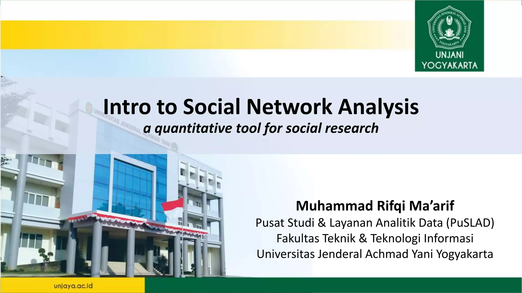 Pengenalan Social Network ANalysis | PPTX