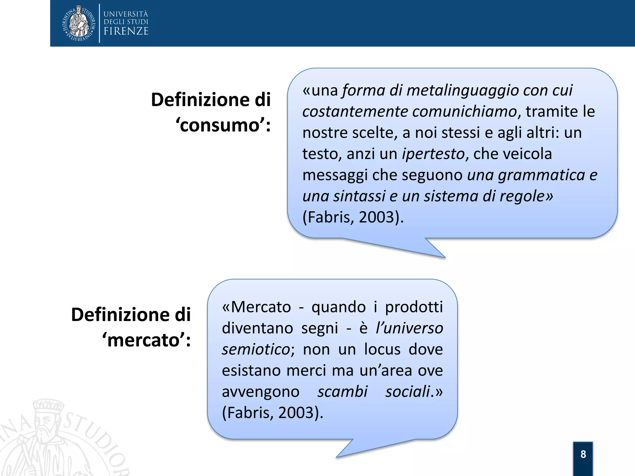 Introduzione alla sociologia dei consumi. Riflessioni sul ruolo del ...