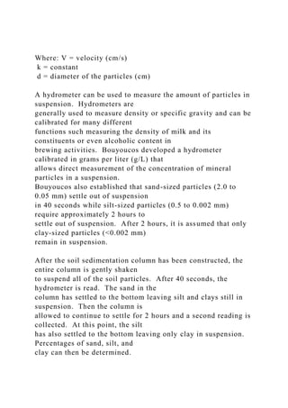 Intro Soils – Lab 2 Soil Texture, Density, and Porosity .docx