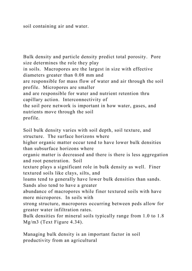 Intro Soils – Lab 2 Soil Texture, Density, and Porosity .docx
