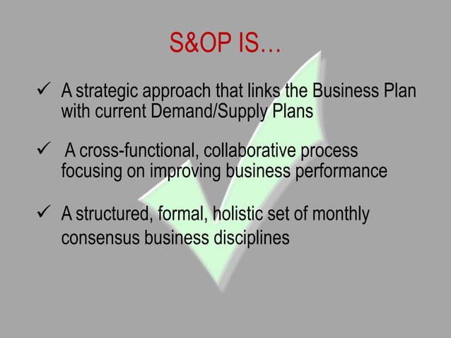 Sales & Operations Planning (S&OP): An Introduction | PDF