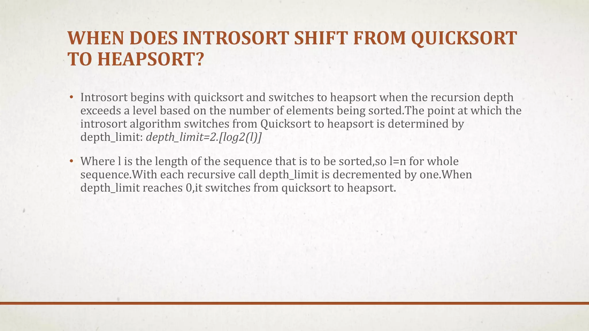 Introsort or introspective sort | PDF