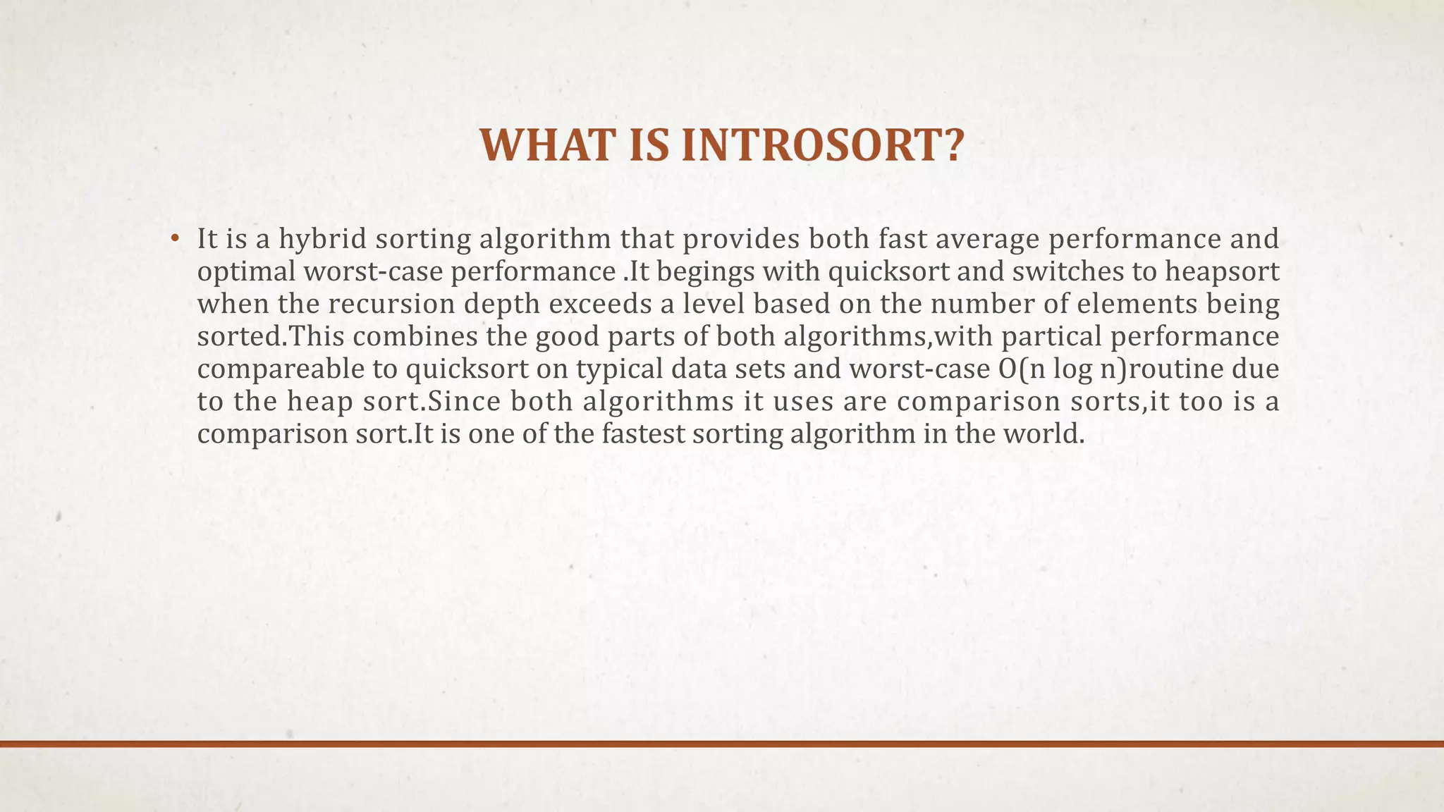 Introsort or introspective sort | PDF