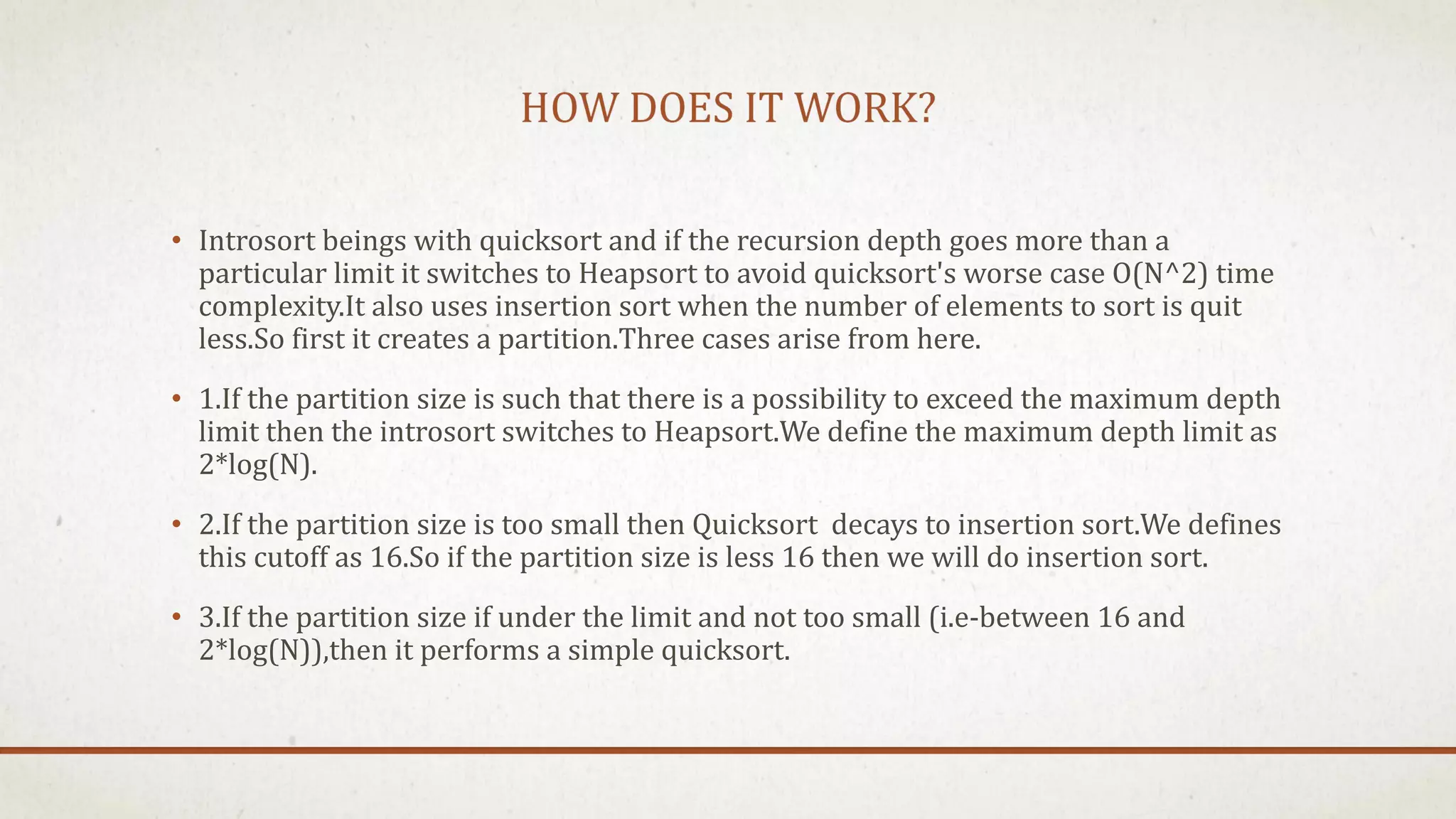 Introsort or introspective sort | PDF