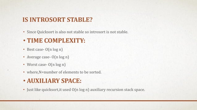 Introsort or introspective sort | PDF | Programming Languages | Computing