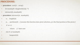 Introsort or introspective sort | PDF