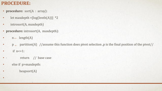 Introsort or introspective sort | PDF | Programming Languages | Computing