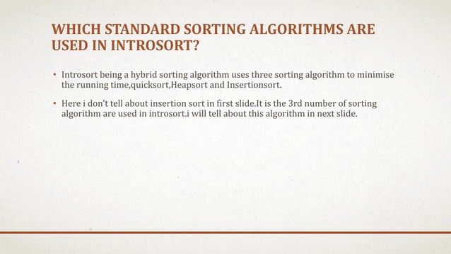 Introsort or introspective sort | PDF | Programming Languages | Computing