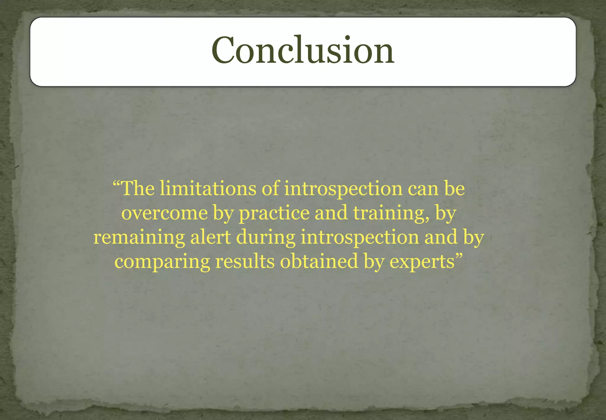 Introspection method | PPTX