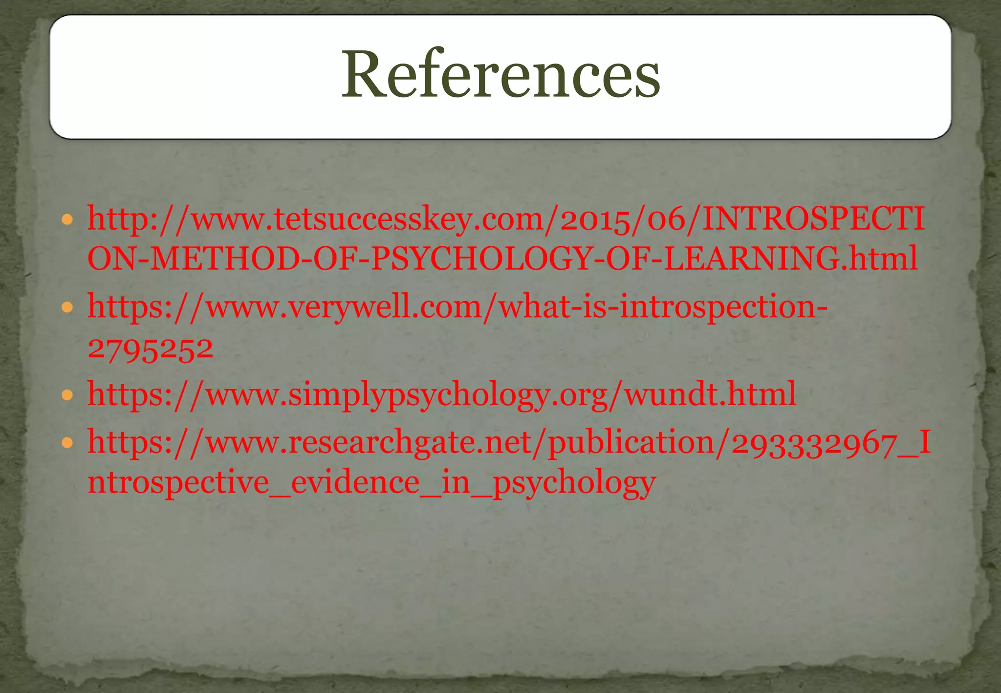 Introspection method | PPTX