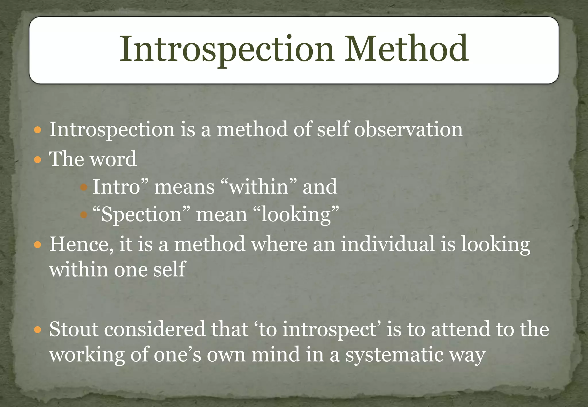 Introspection method | PPTX