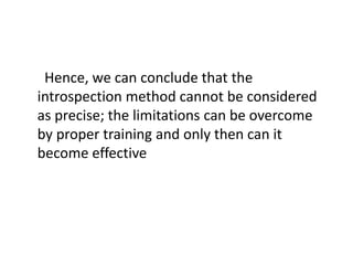 Introspection method presentation | PPTX