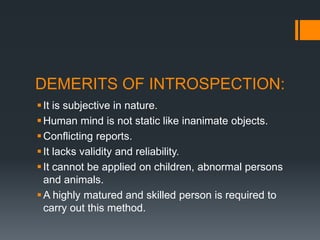 Introspection - Introspective Method in Research Methodology | PPT