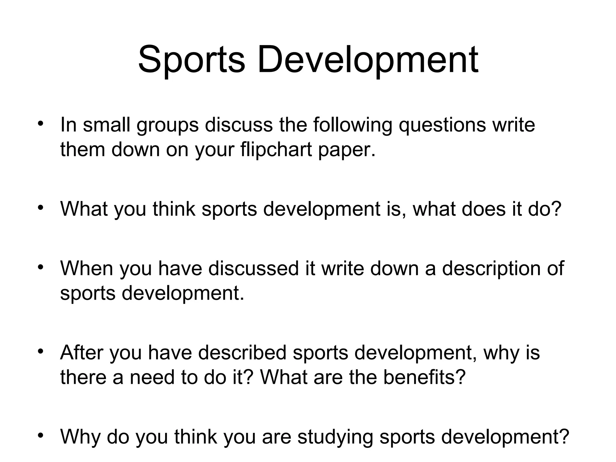 Intro sports development1 | PPT