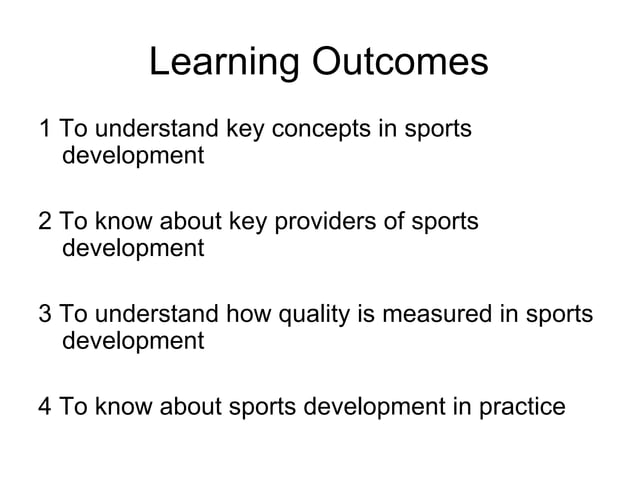 Intro sports development1 | PPT