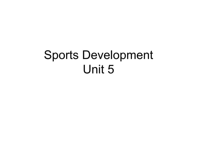 Intro sports development1 | PPT