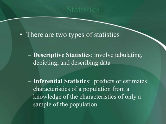 Intro statistics | PPT Intro statistics | PPT