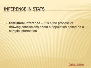 Intro stats dilshod achilov | PPT