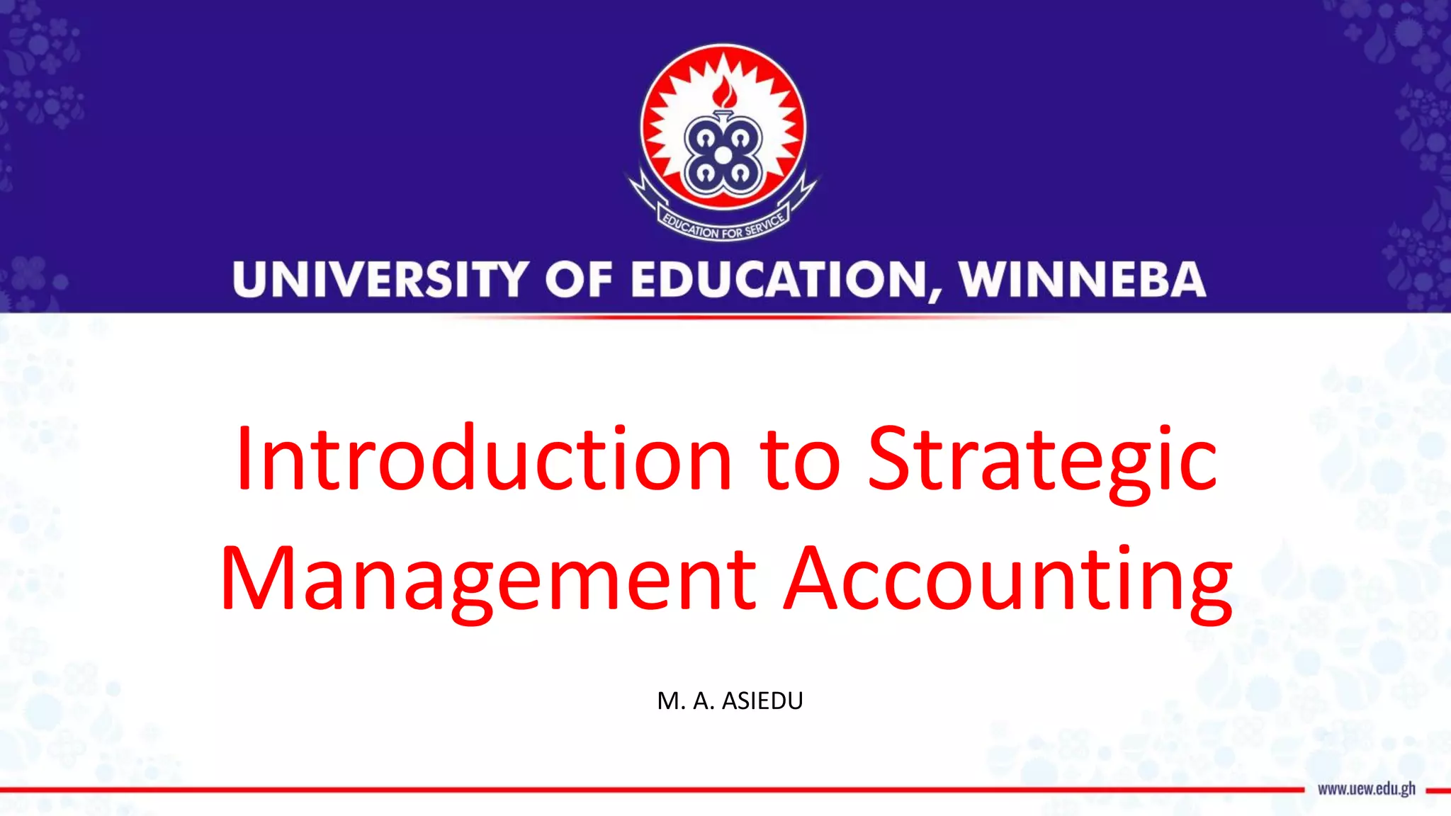 Intro strategic management accounting For MBA-Accounting | PDF