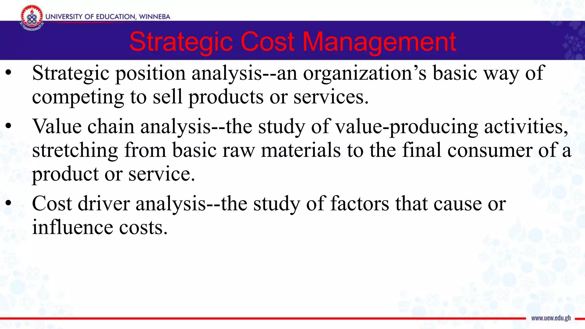 Intro strategic management accounting For MBA-Accounting | PDF