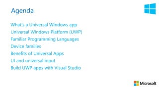 Introduction to universal windows platform(uwp) app development | PDF