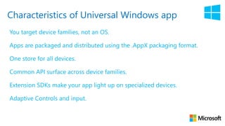 Introduction to universal windows platform(uwp) app development | PDF