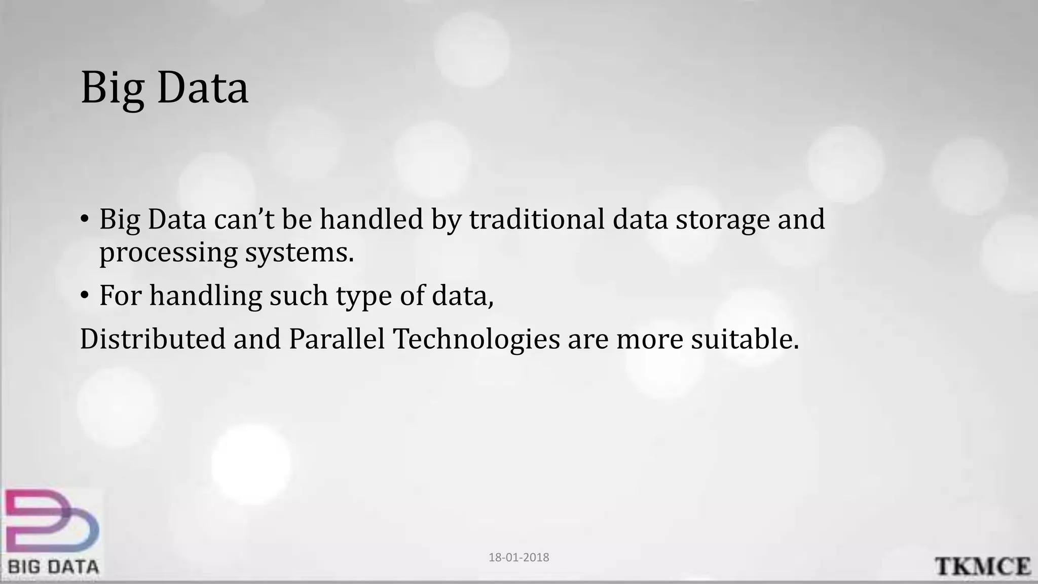 Introducing Technologies for Handling Big Data by Jaseela | PPTX