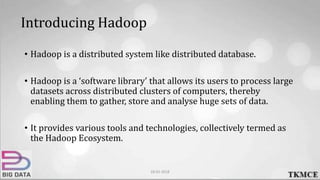 Introducing Technologies for Handling Big Data by Jaseela | PPTX