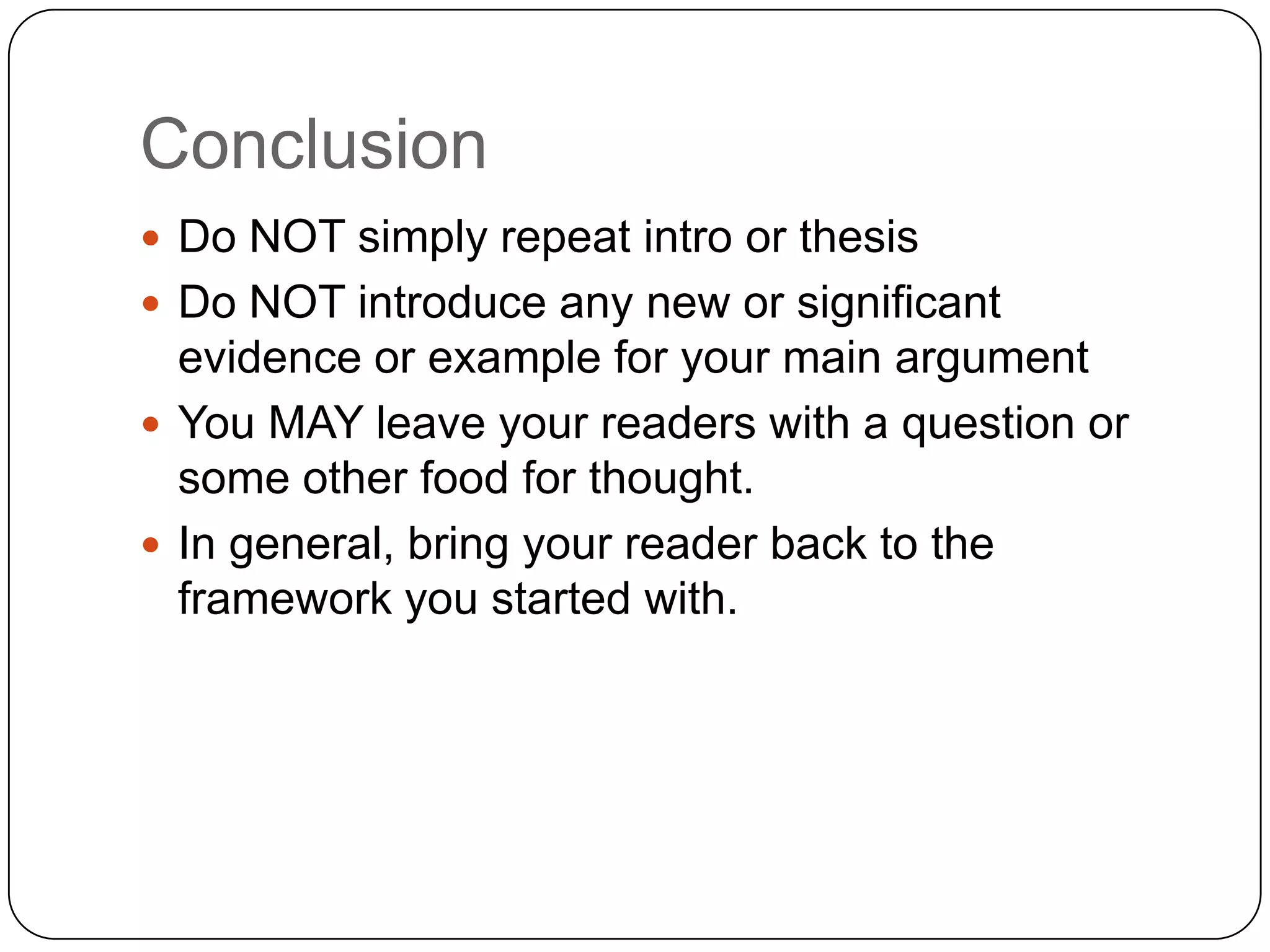 Intro Thesis And Concl | PPT